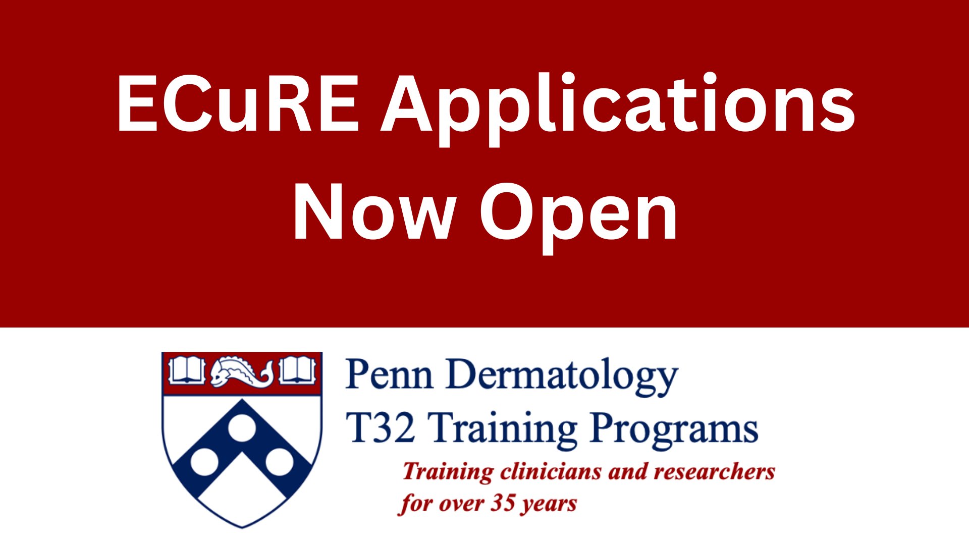 Feature Image - ECuRE Applications Now Open - Penn Dermatology Training